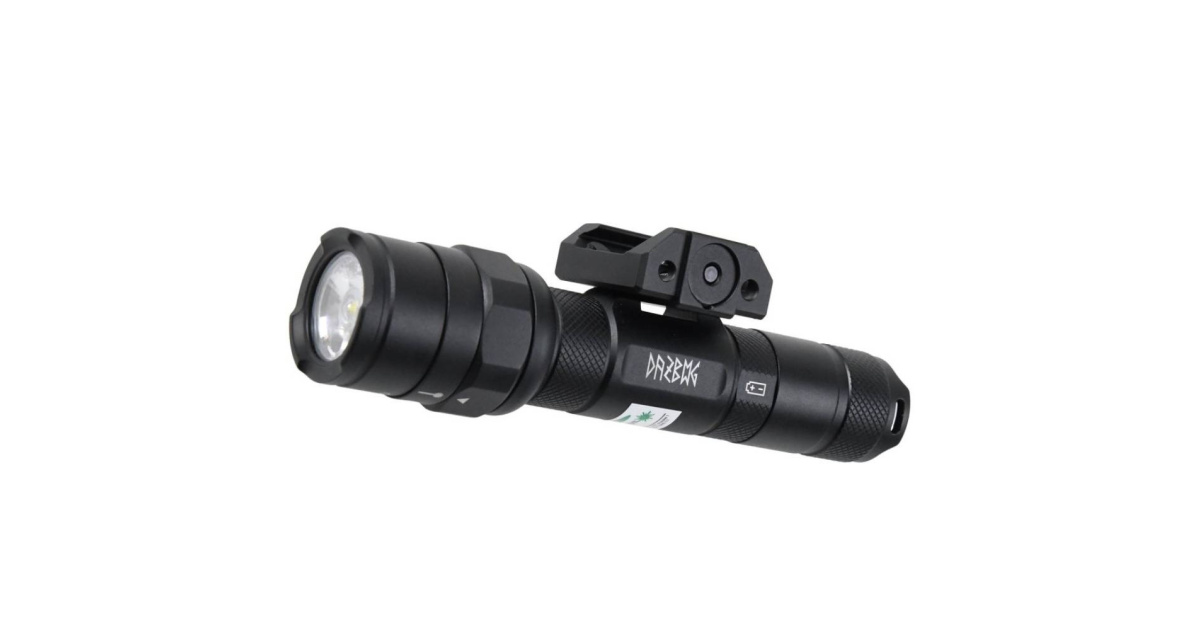 Taktická svítilna pro dlouhé zbraně RT01, zelený laser, 650 lm, DAŽBOG ...